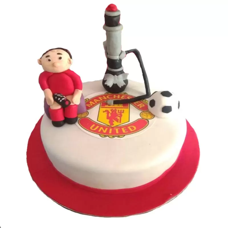 Order Manchester United Fan Theme Fondant Cake Online — Delivery In ...