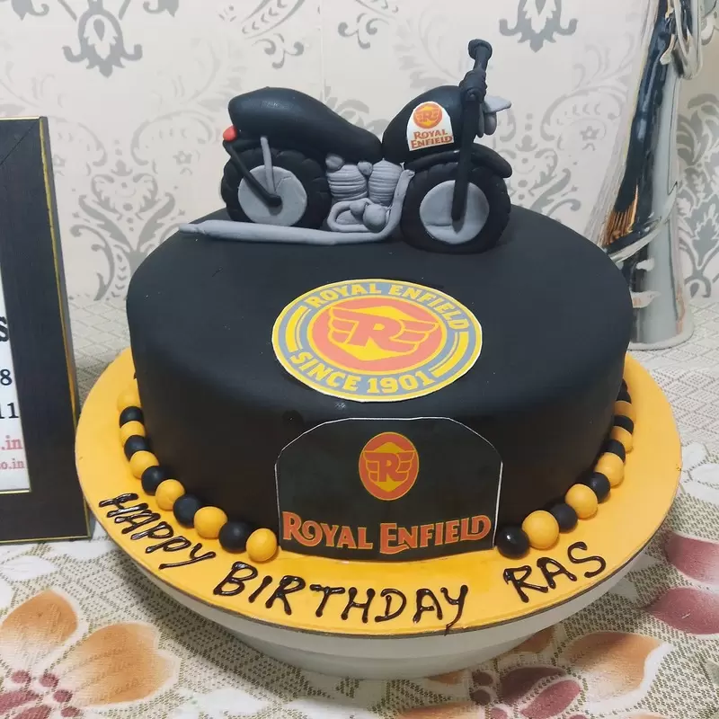 Order Royal Enfield Customized Cake Online — Delivery In East Delhi And ...