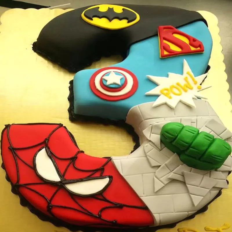 Order 3 Number Avengers Theme Cake Online — Delivery In East Delhi And ...