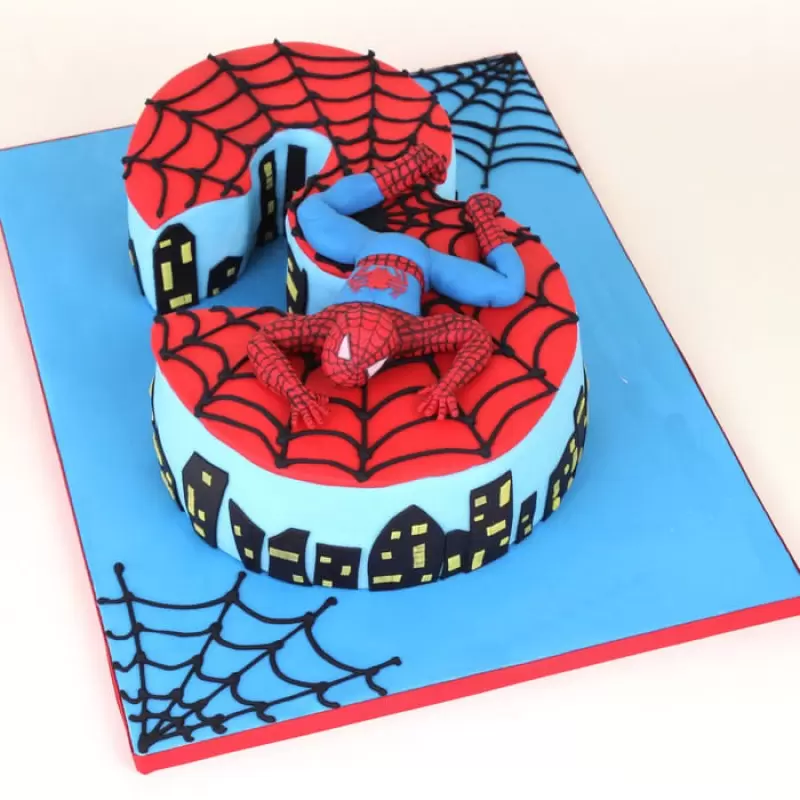 Order 3rd Birthday Spiderman Theme Cake Online — Delivery In East Delhi ...
