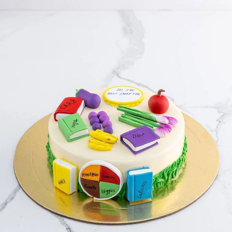 Order Nutritionist Theme Fondant Cake Online — Delivery In East Delhi ...