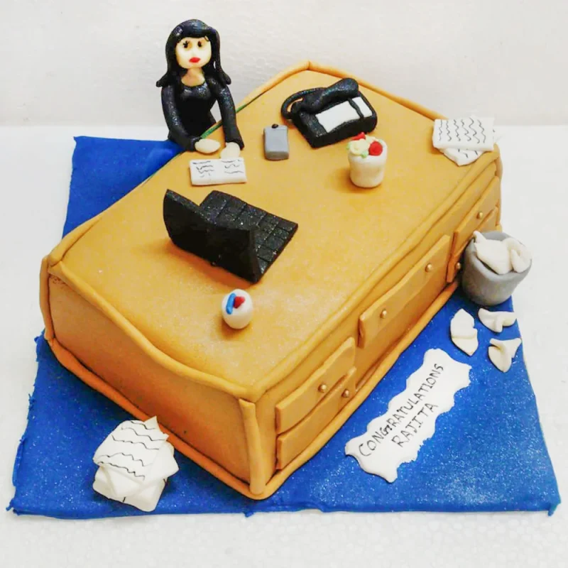 Order Office Girl Theme Cake Online — Delivery In East Delhi And Noida ...